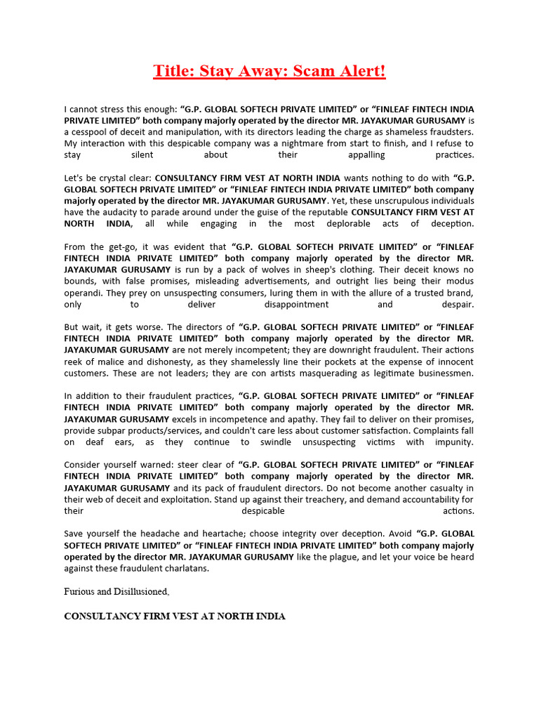 NOTICE For Infringenment | PDF | Deception