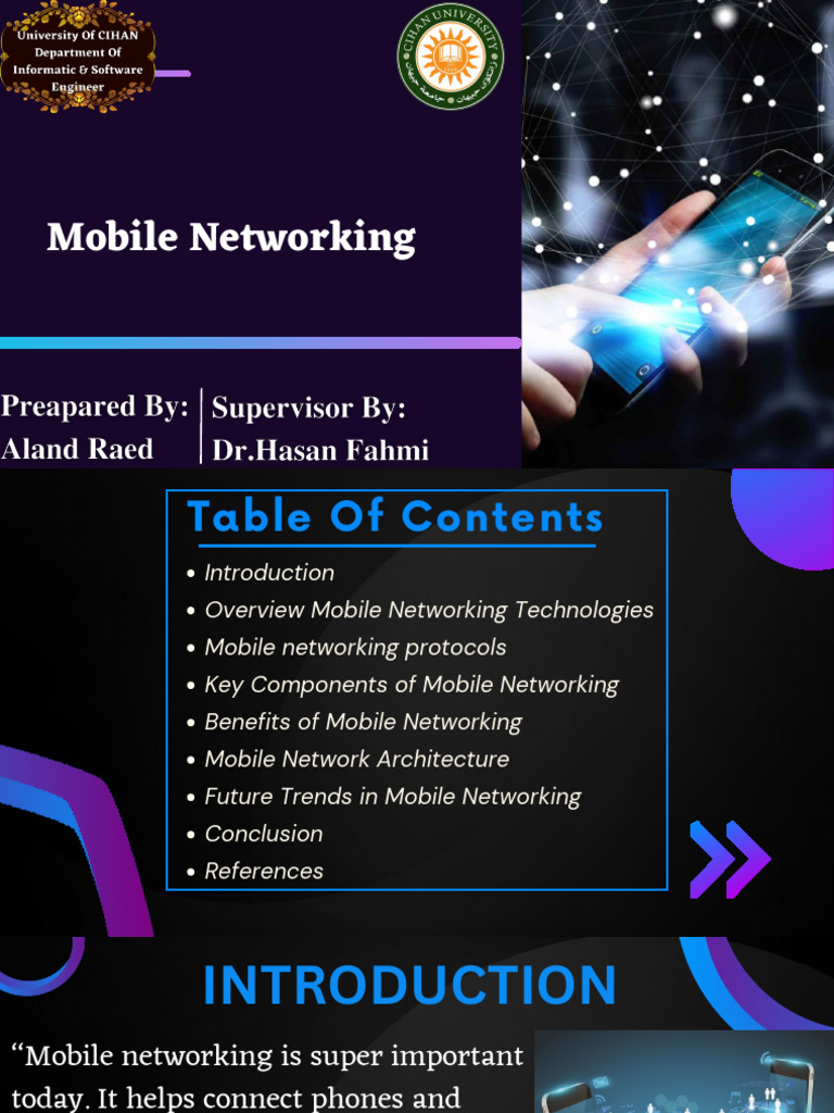 Mobile Networking Prestation1 | PDF | Computer Network | Mobile Phones