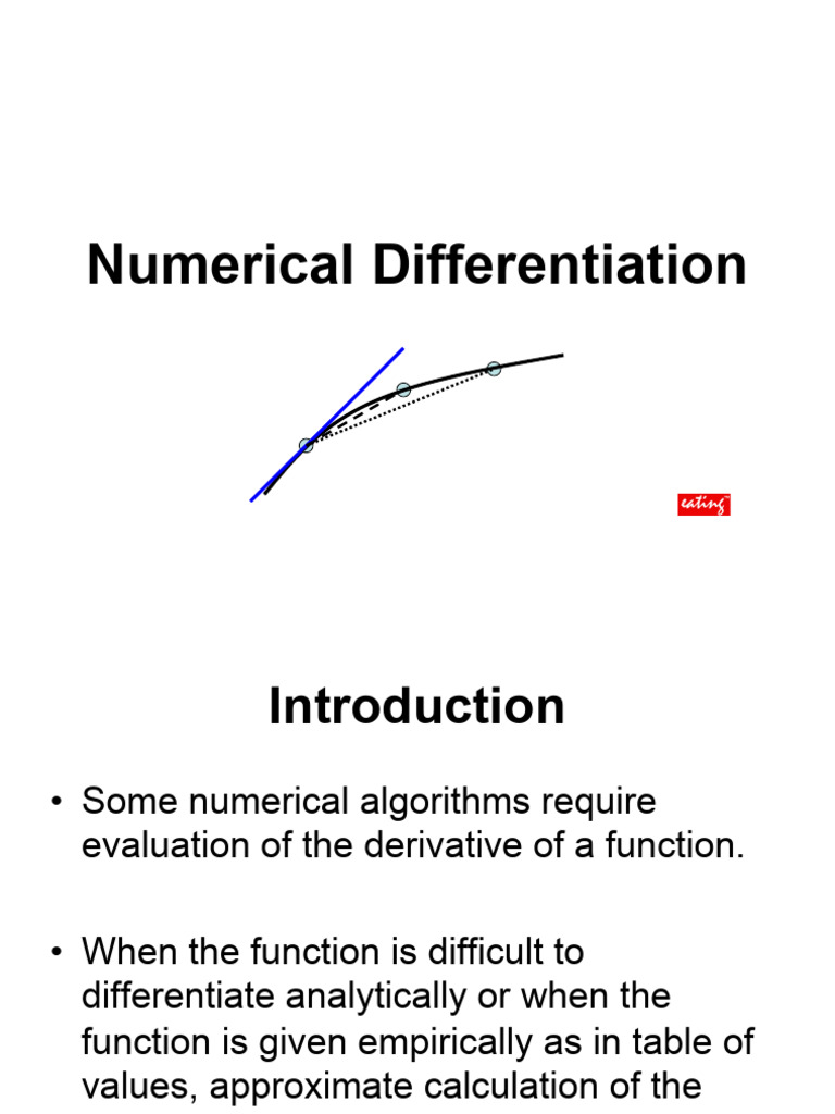 05.numerical Differentiation | PDF | Derivative | Mathematics