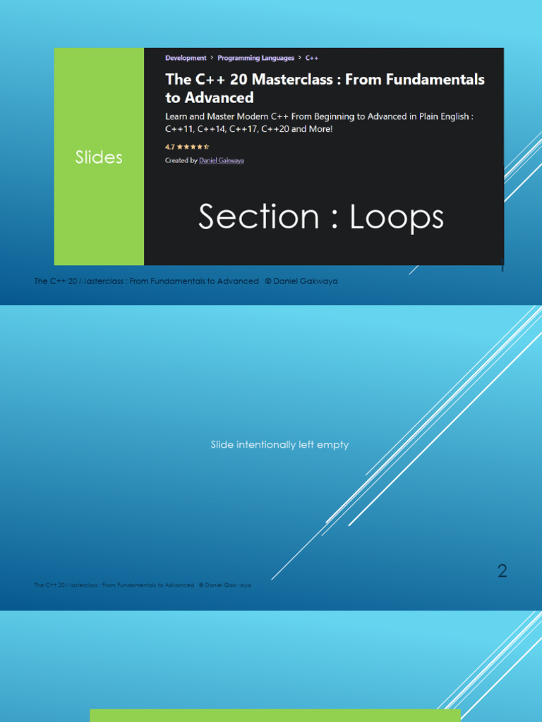 Section Loops Slides | PDF | Control Flow | C++