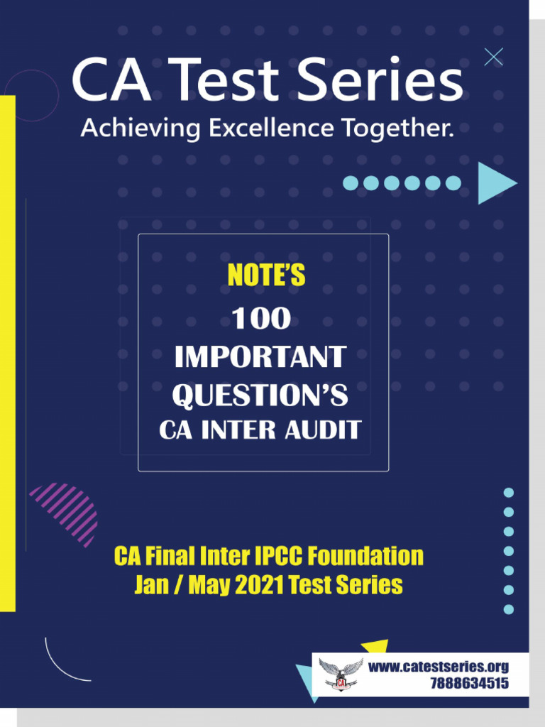 Imp Questions 1620384077 | PDF | Financial Audit | Audit