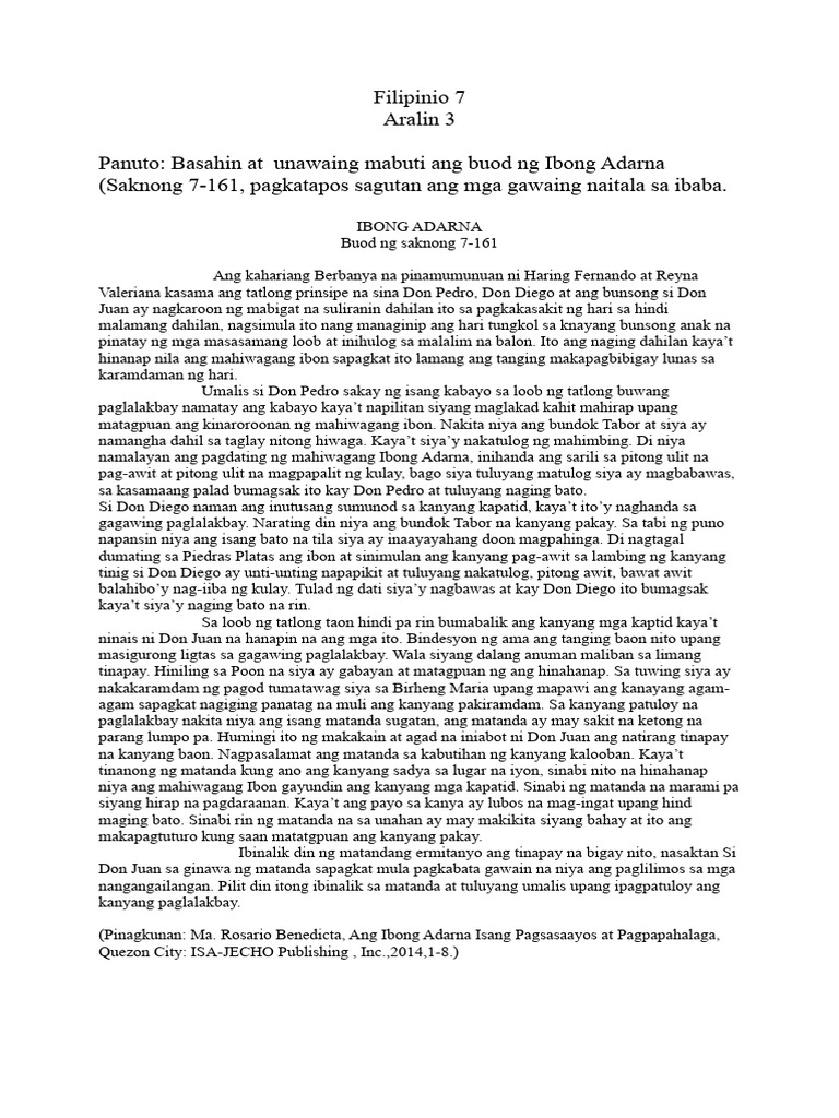 Filipinio 7 Aralin 3 | PDF