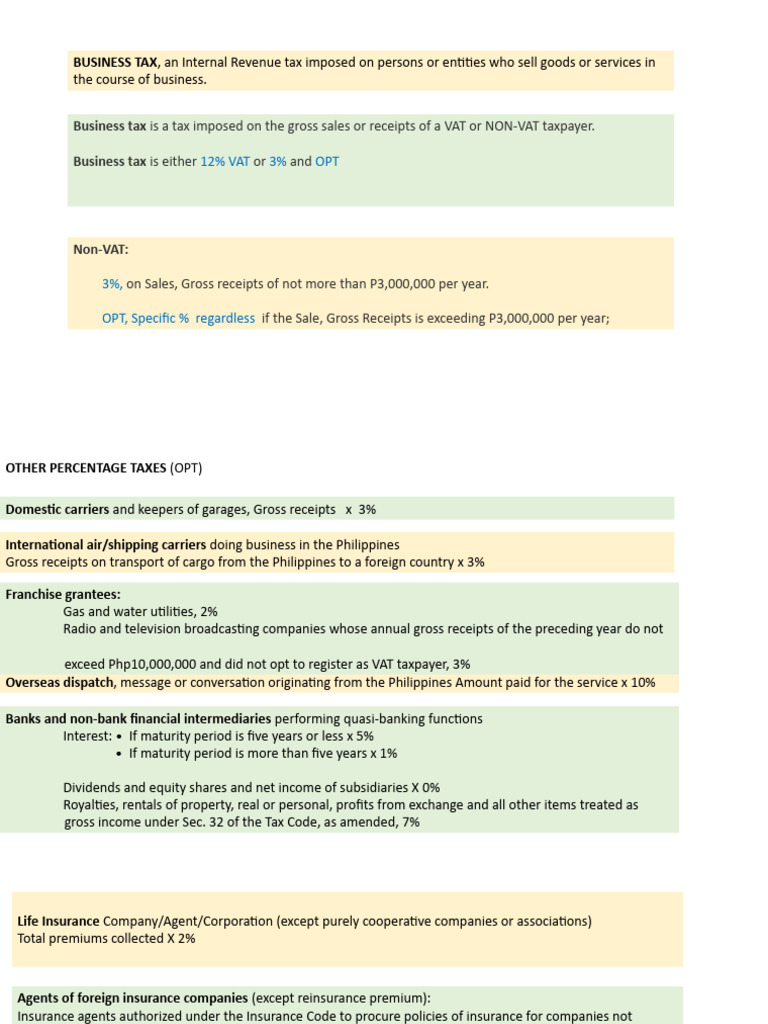 Module 16 Vat Vs Percentage Tax | PDF | Value Added Tax | Taxes
