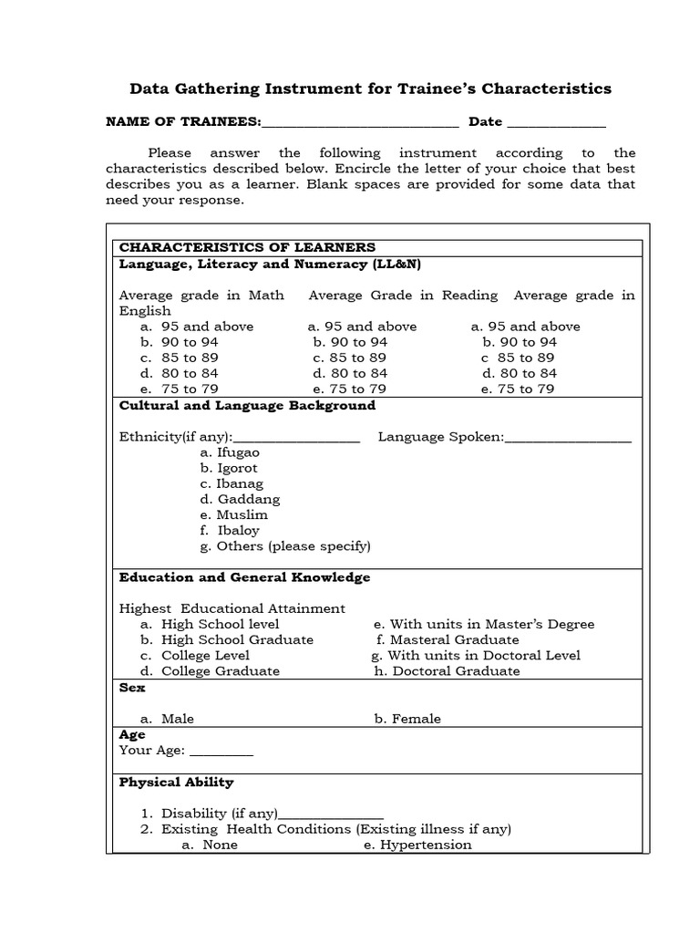 Data Gathering Tool - GMM | PDF | Learning | Cognition