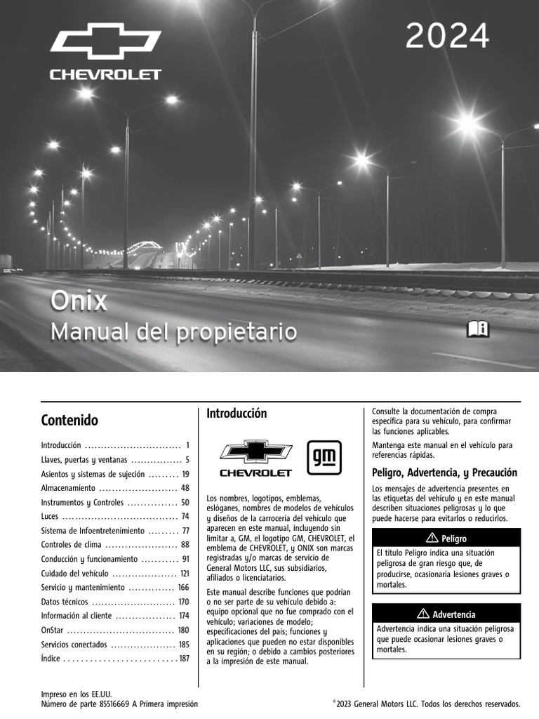 2024 Onix Manual Propietarios | PDF | Cambiar | Vehículo de motor