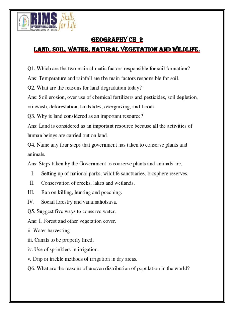Geography CH - 2 | PDF | Soil | Irrigation