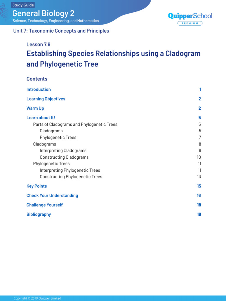 Species Relationships 7.6 | PDF | Phylogenetic Tree | Phylogenetics