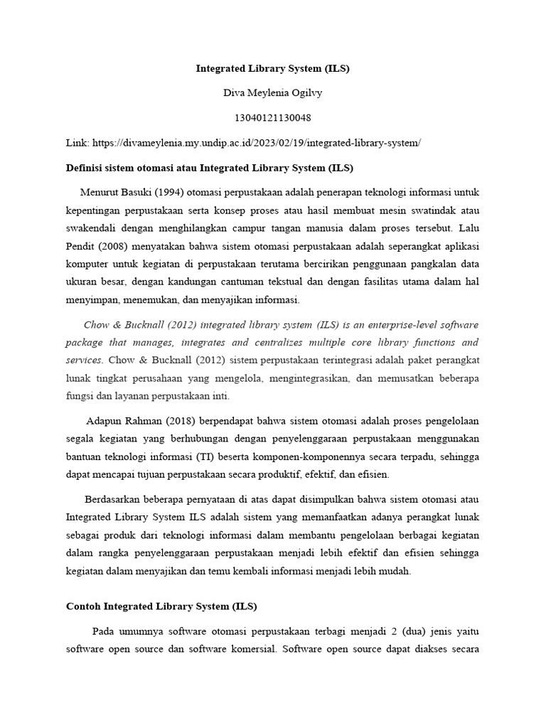 Integrated Library System | PDF