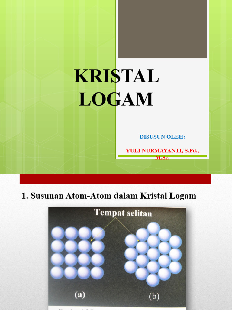 Kristal Logam | PDF | Sains & Matematika