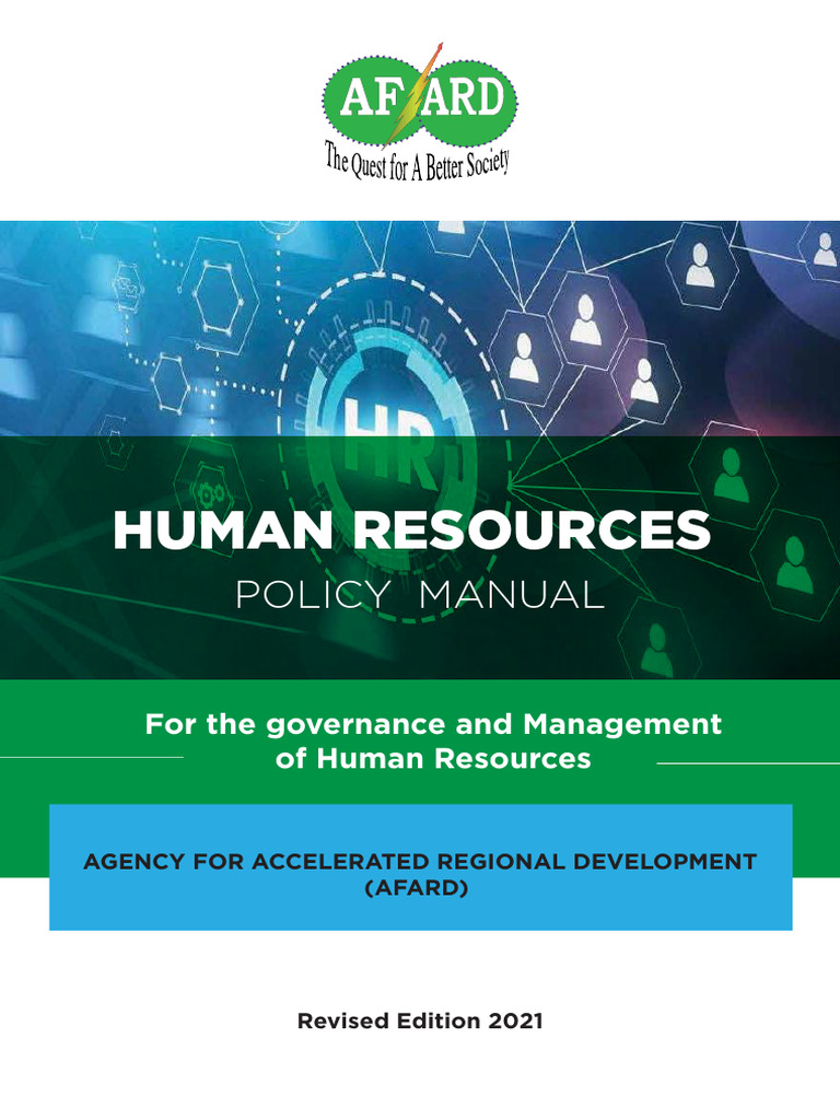 Final Human Resource Policy Manual 2021 Pdf Cost Of Living Employment