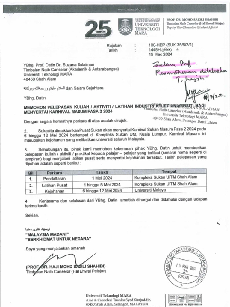 Pelepasan Kuliah Masum Fasa 2 | PDF