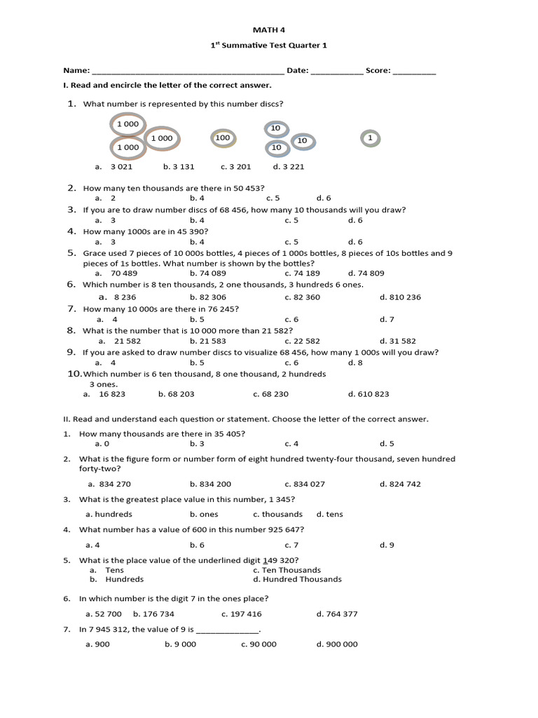 Summative Math 4 | Download Free PDF | Encodings | Lexicology