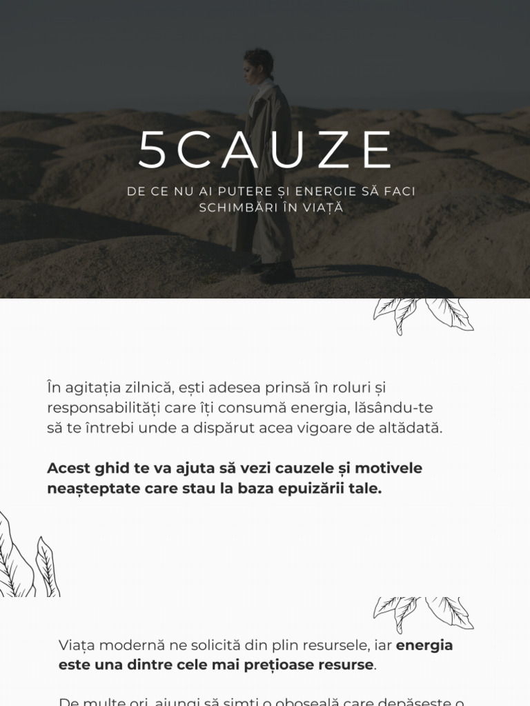 Axenia LIFE - 5 Cauze Unde Se Scurge Energia Ta-1 | PDF