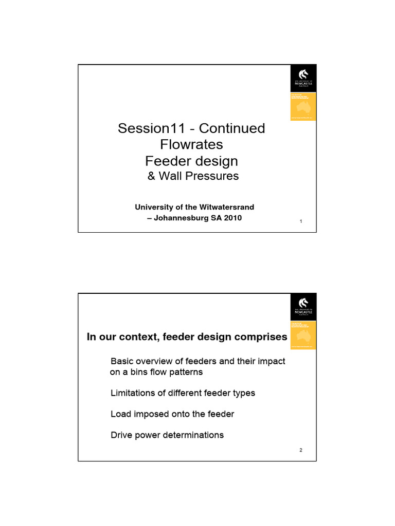 Lecture 11b Feeder Design | PDF | Belt (Mechanical) | Wear