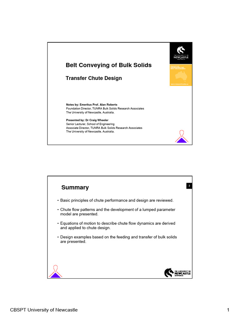 Chute Design for Bulk Solids Handling | PDF | Stress (Mechanics) | Friction