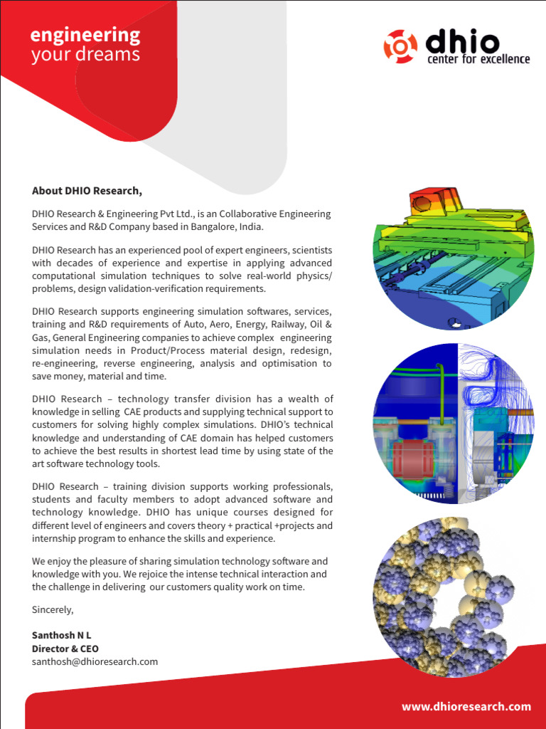 DHIO Corporate Brochure 2023 | PDF | Computational Fluid Dynamics | Fatigue (Material)