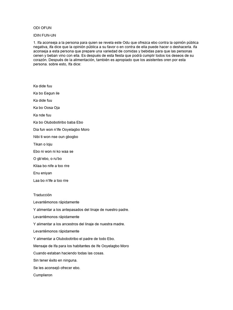 Odi Ofun | PDF