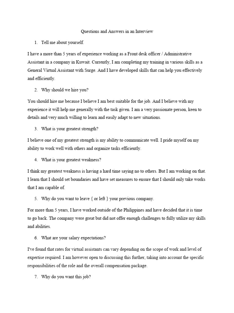 Questions and Answers in An Interview | PDF | Social Psychology | Cognition