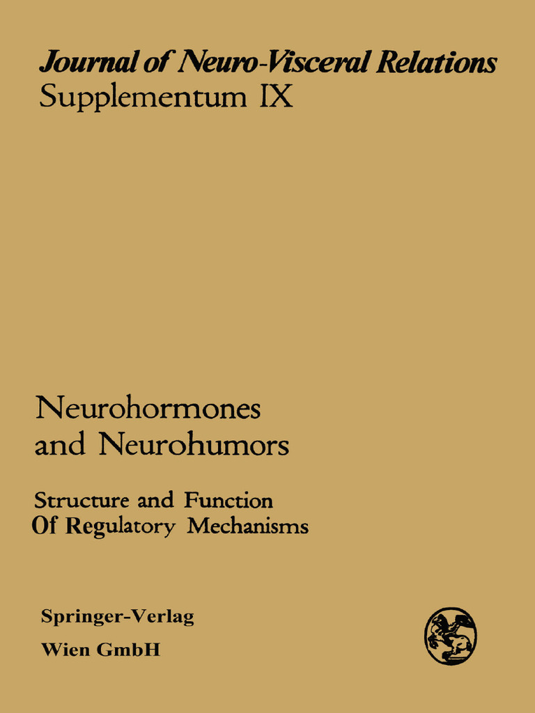 1969 Book NeurohormonesAndNeurohumors | PDF | Neurotransmitter | Chemical Synapse