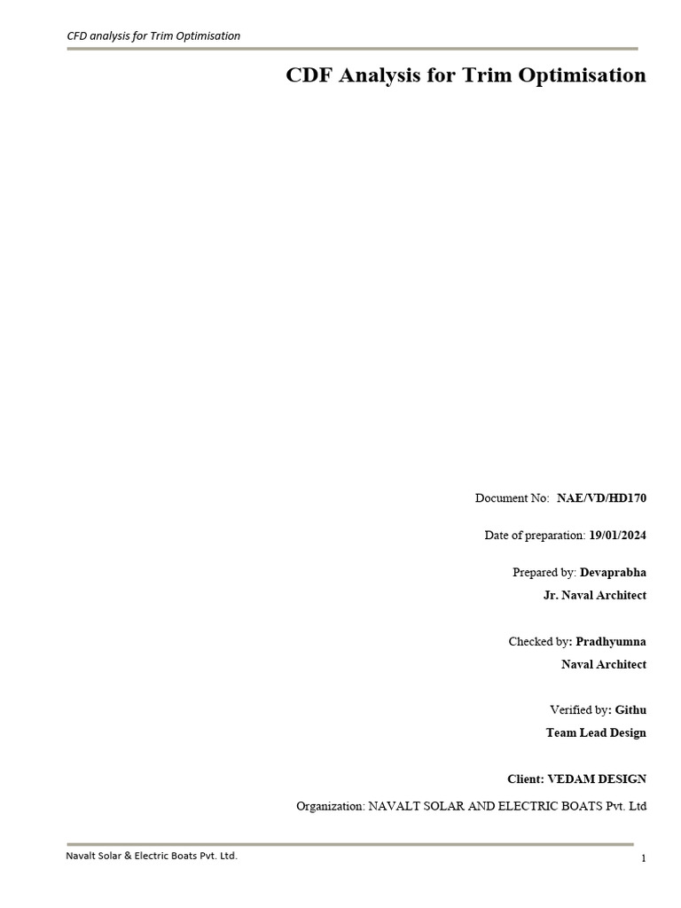 CFD Trim Optimization Analysis Report | PDF | Computational Fluid ...