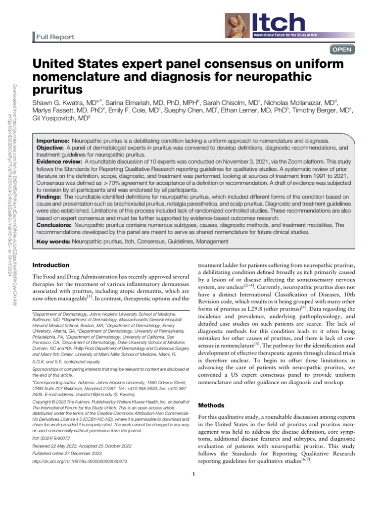 United States Expert Panel Consensus On Uniform.1 | PDF | Peripheral ...