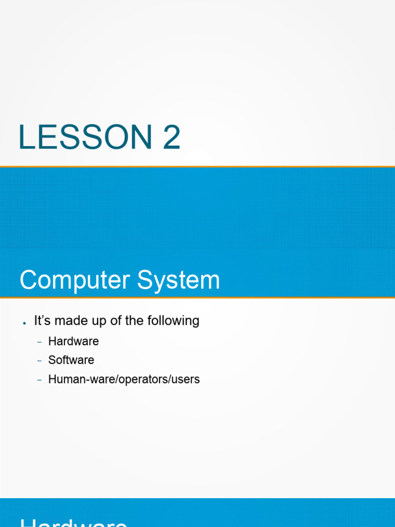 Lesson 2 | PDF | Random Access Memory | Computer Data Storage Lesson 2 | PDF | Random Access Memory | Computer Data Storage