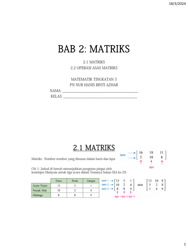 Bab 2 Maths T5 | PDF