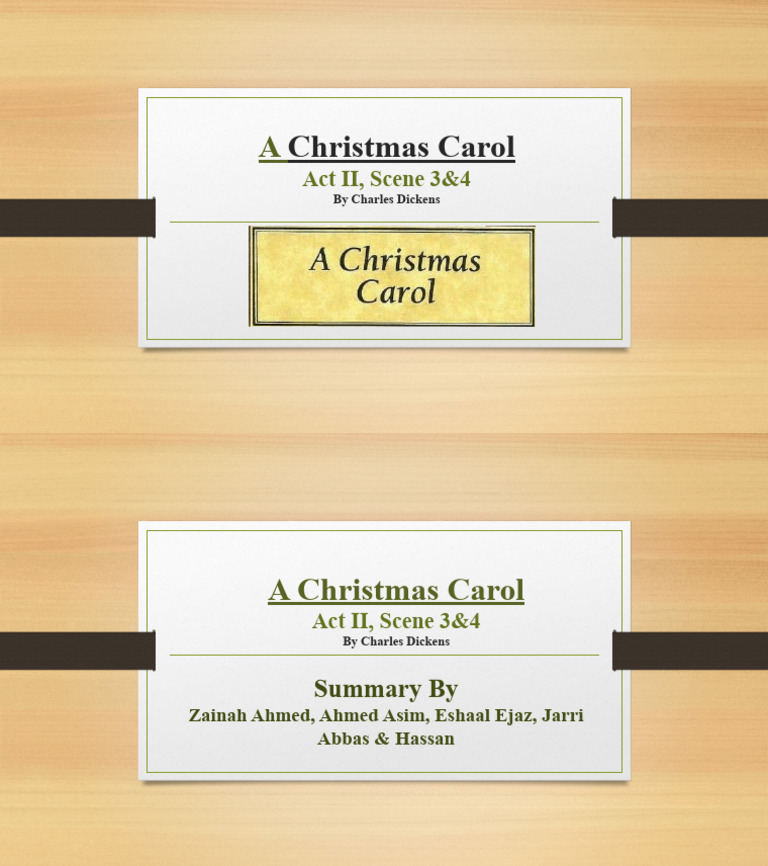A Christmas Carol Act II Summary | PDF | Classics