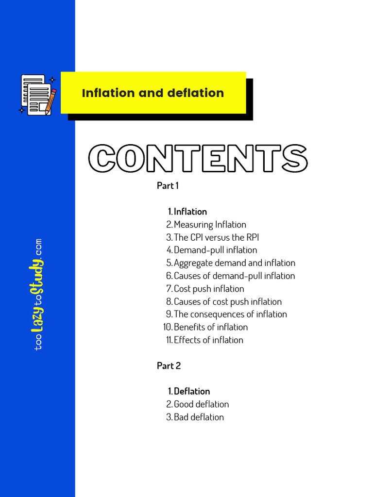 Inflation and Deflation-Min | PDF | Inflation | Consumer Price Index