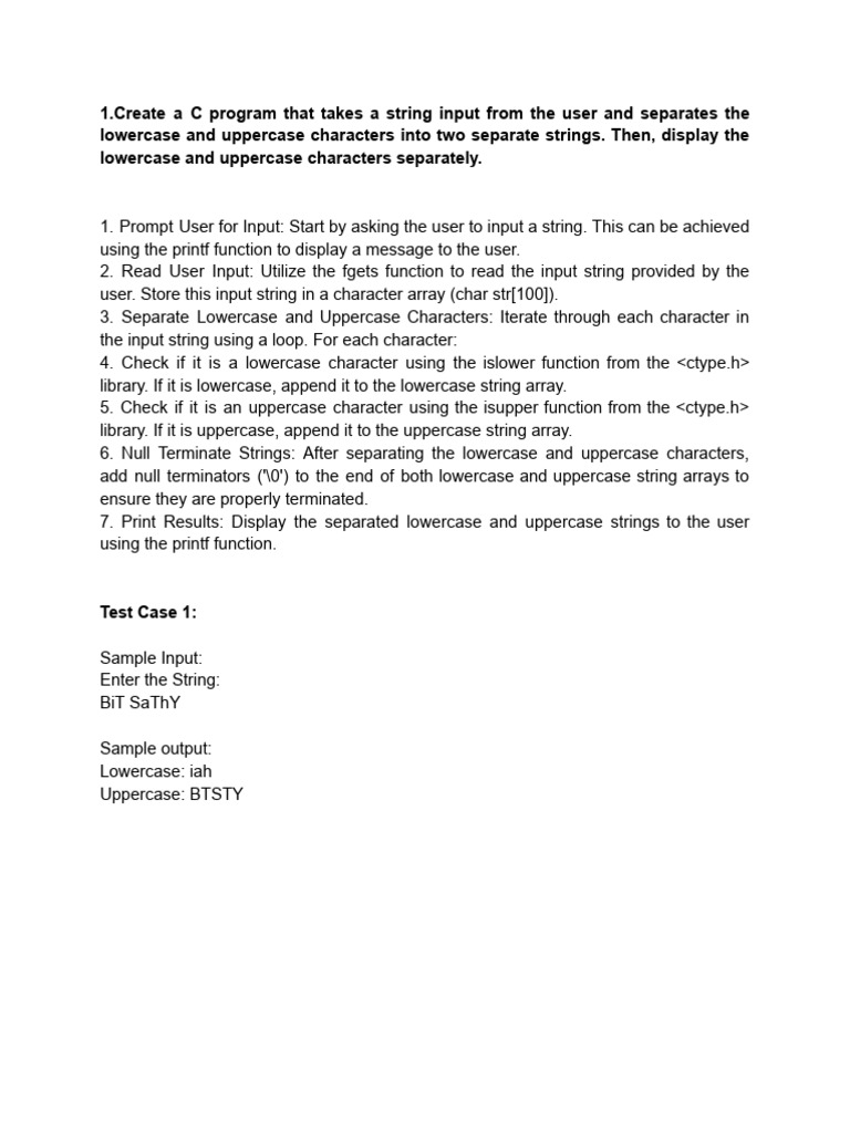 Set 4 | PDF | String (Computer Science) | Letter Case