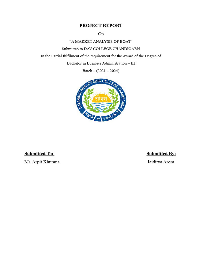 Boat Project Report | PDF | Quantitative Research | Methodology