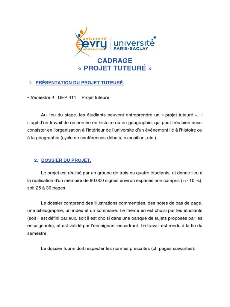 Guide du projet tuteuré en histoire | PDF | Sciences sociales | Études ...