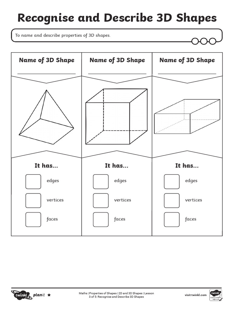 3D Shape Properties for Students | PDF | Shape | Triangle