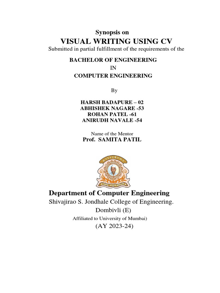Visual Writing with OpenCV | PDF | Computer Vision | Machine Learning