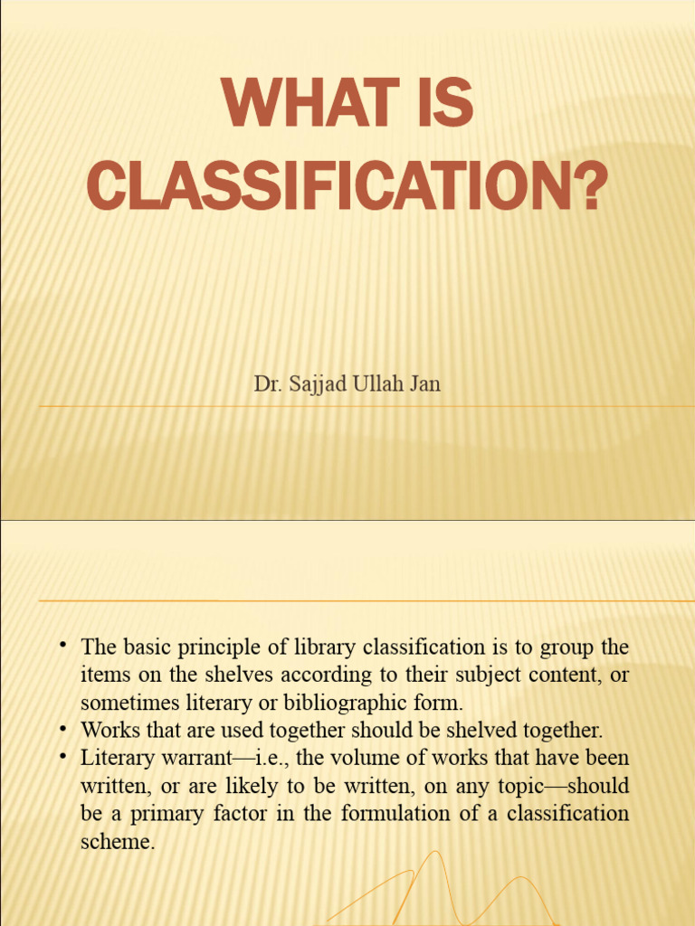 Classification Theory | PDF