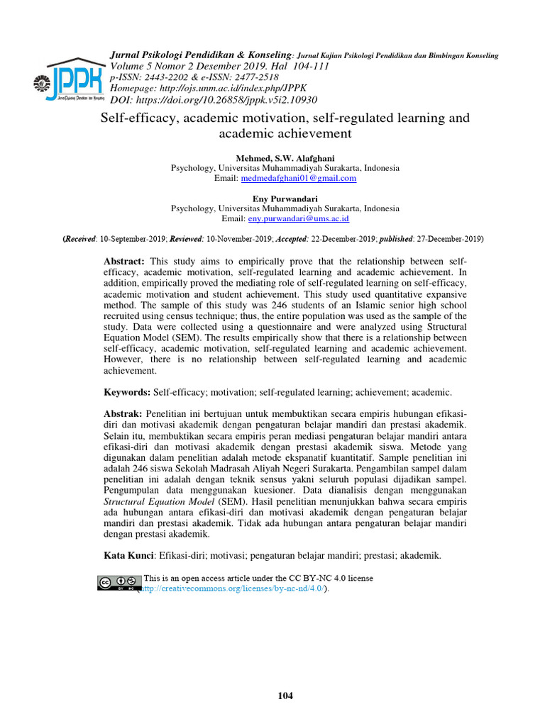 Self-Efficacy and Academic Achievement | PDF | Self Efficacy ...