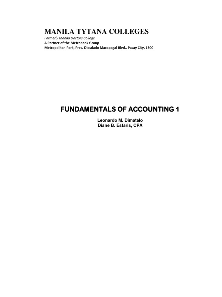FABM 1 Module by L. Dimatalo | PDF | Debits And Credits | Accounting