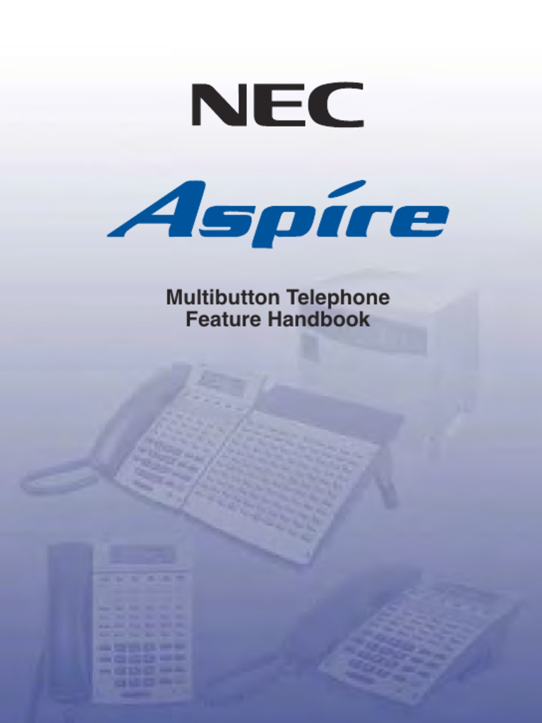 NEC Aspire Phone System Manual | PDF | Telephone | Telephone Call