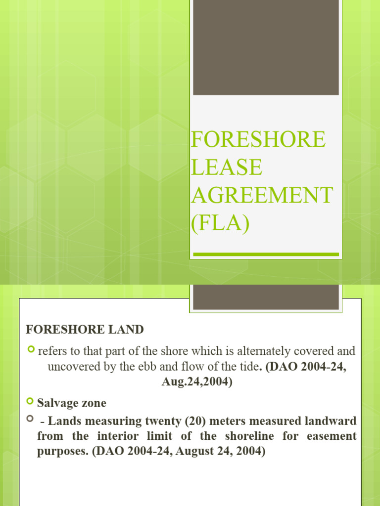 Foreshore Area Management | PDF | Lease | Naturalization