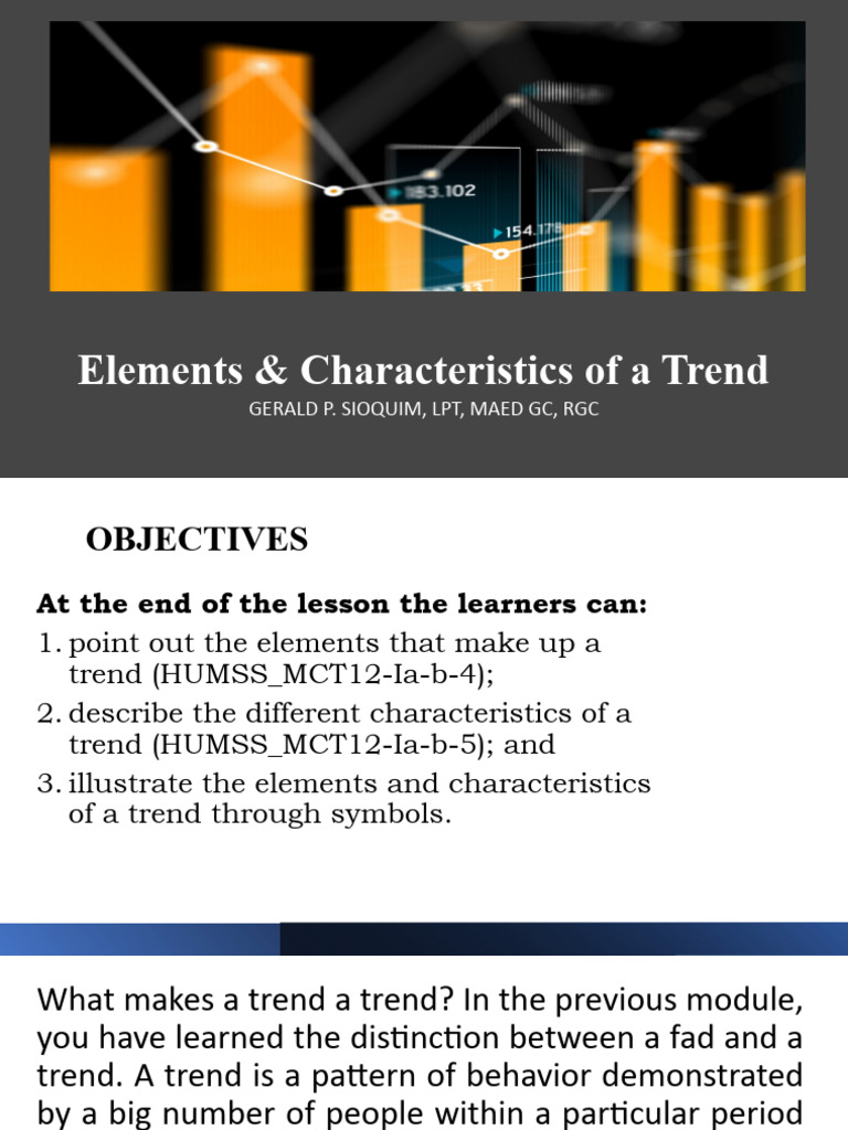 Lesson 2 - Elements _ Characteristics of a Trend | PDF | Telephone ...