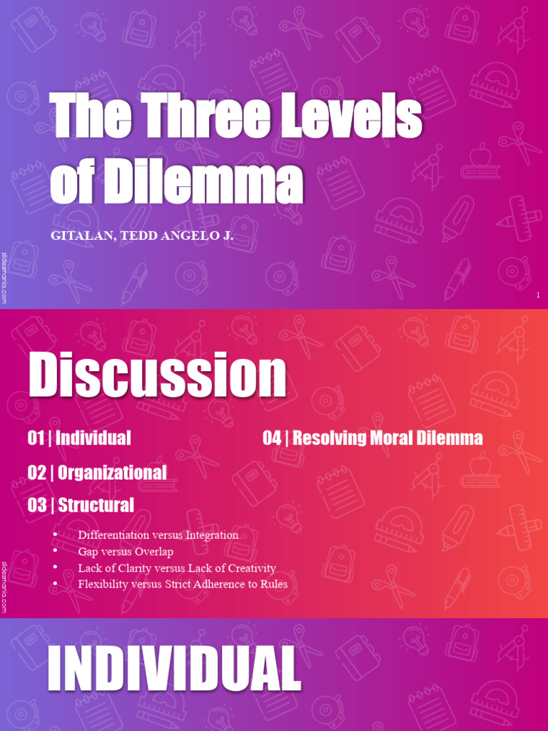 Understanding Three Levels of Dilemma | PDF | Self-Improvement | Wellness