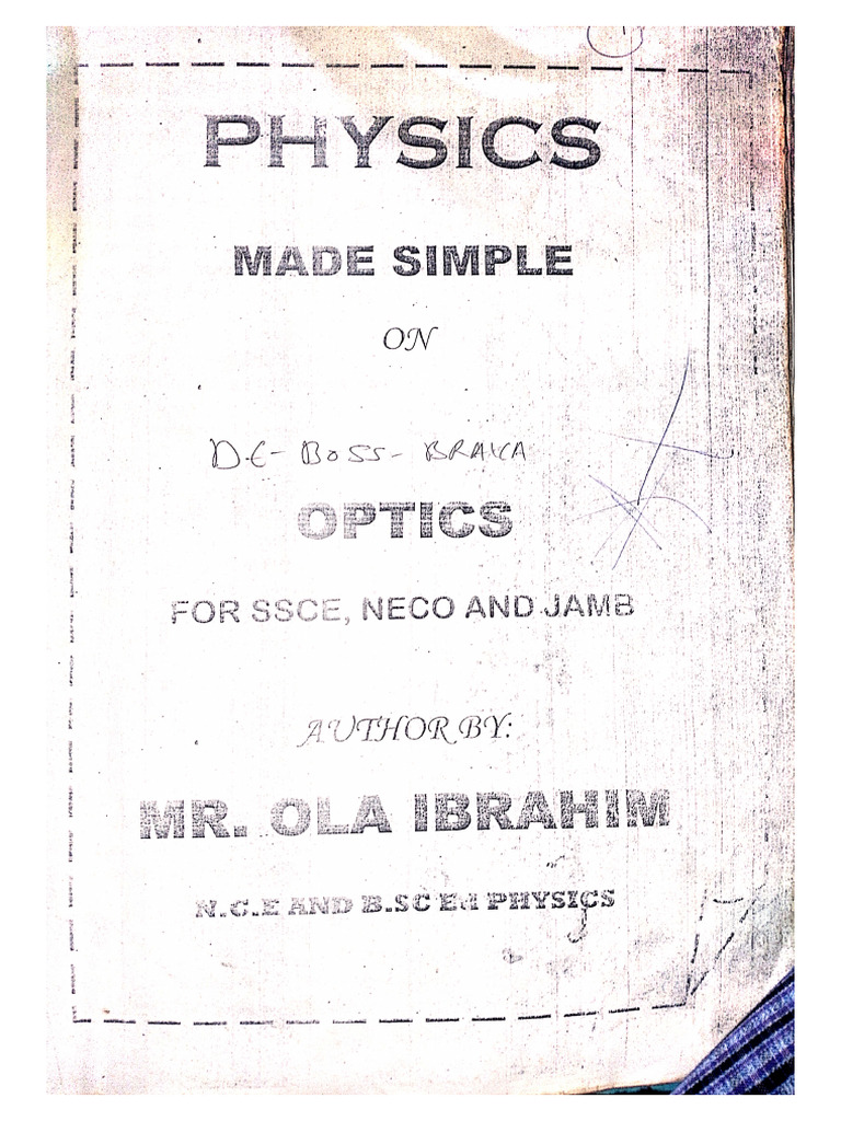 Physics OPTICS Handout | PDF
