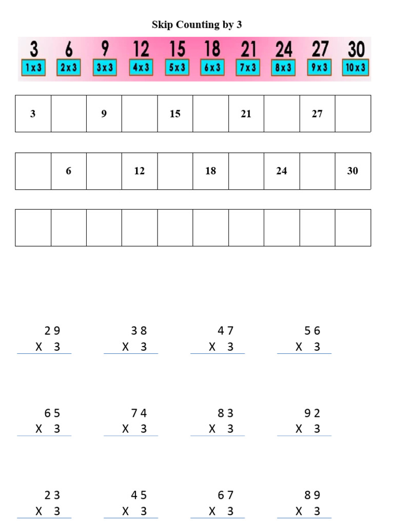 Skip Counting by 3 | PDF