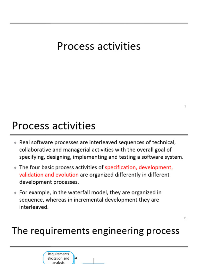 Process Activities | PDF | Software Testing | System