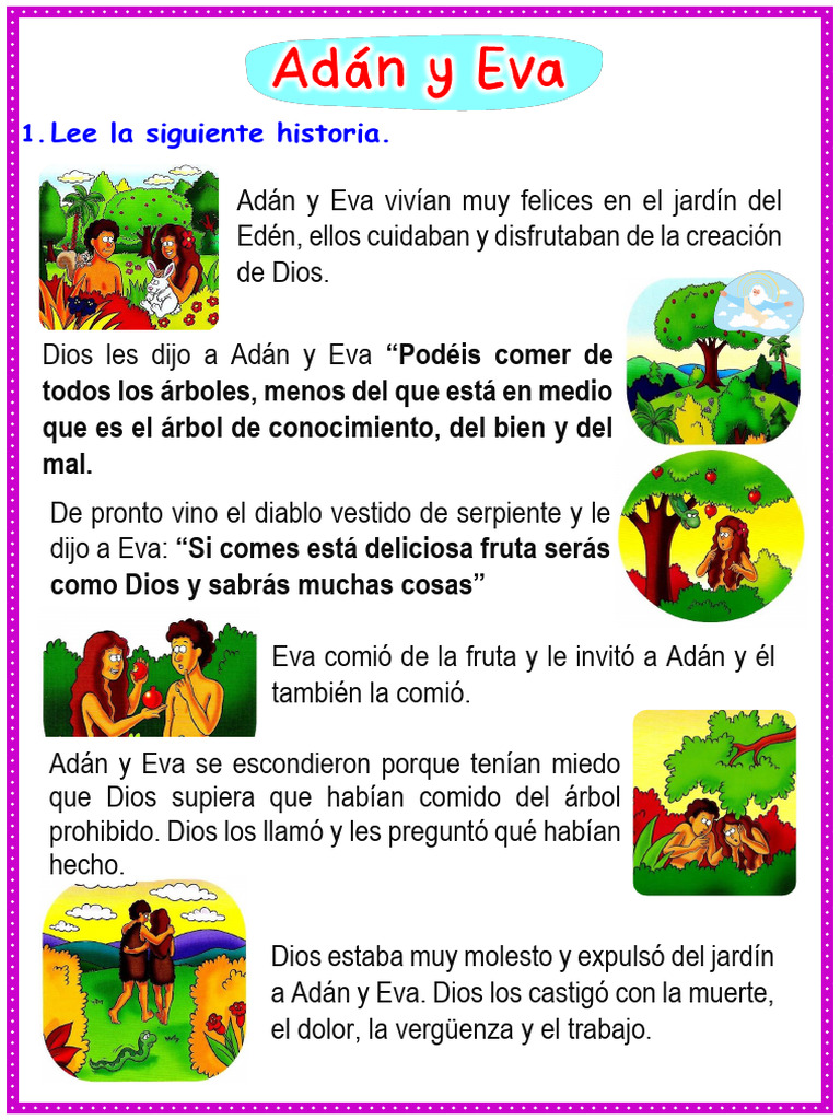 Adán y Eva 2024 Maestra Janet | PDF