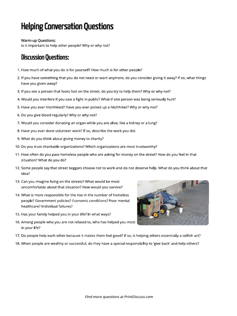 Helping Questions | PDF