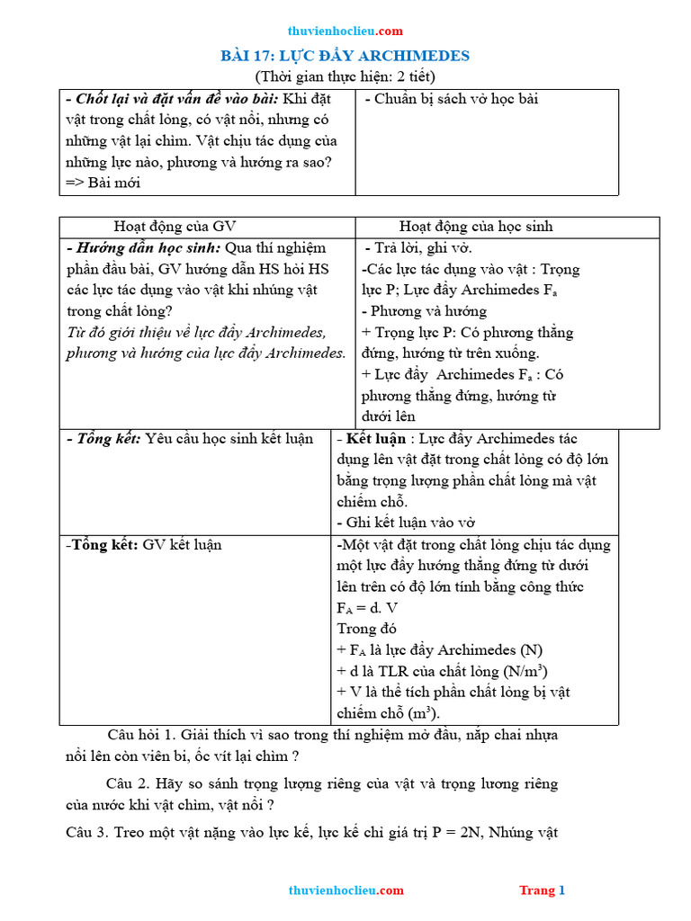 GA KHTN 8 Ket Noi Bai 17 | PDF