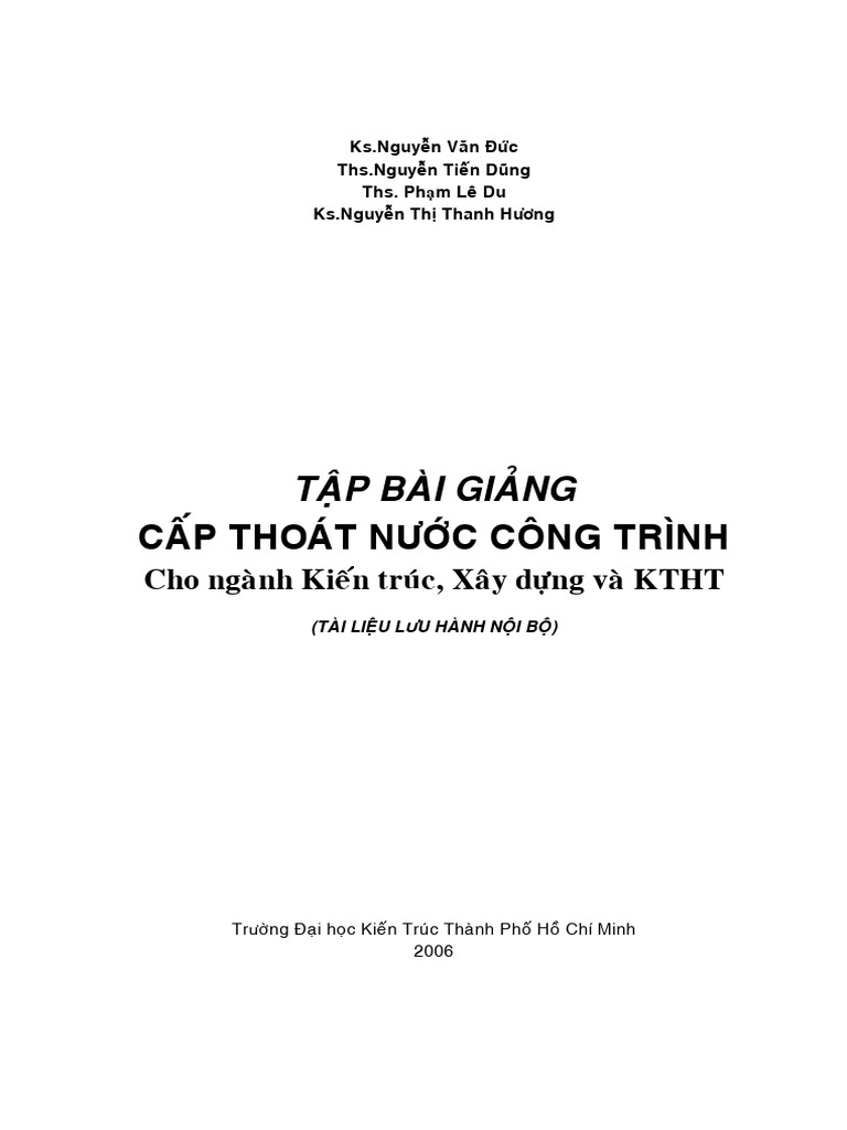 Cap Thoat Nuoc Cong Trinh PDF | PDF