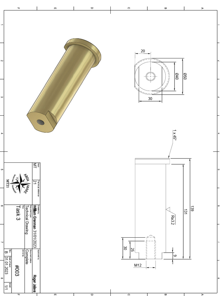 3 Technical Drawing Assignment | PDF