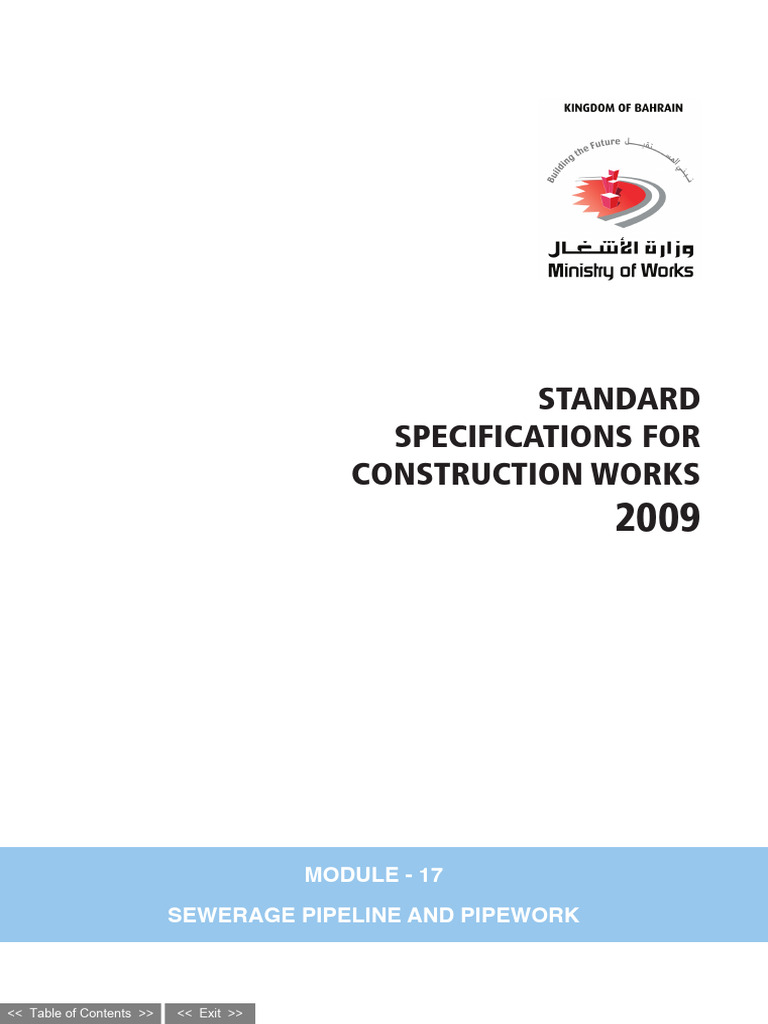 Sewerage Pipeline Construction Standards | PDF